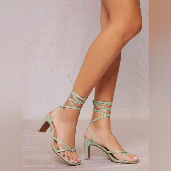 Shoes | Sage Green Strappy Sandals | Poshmark